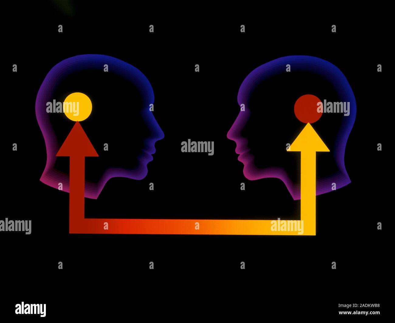 Communication. Abstract artwork of communication between two people ...