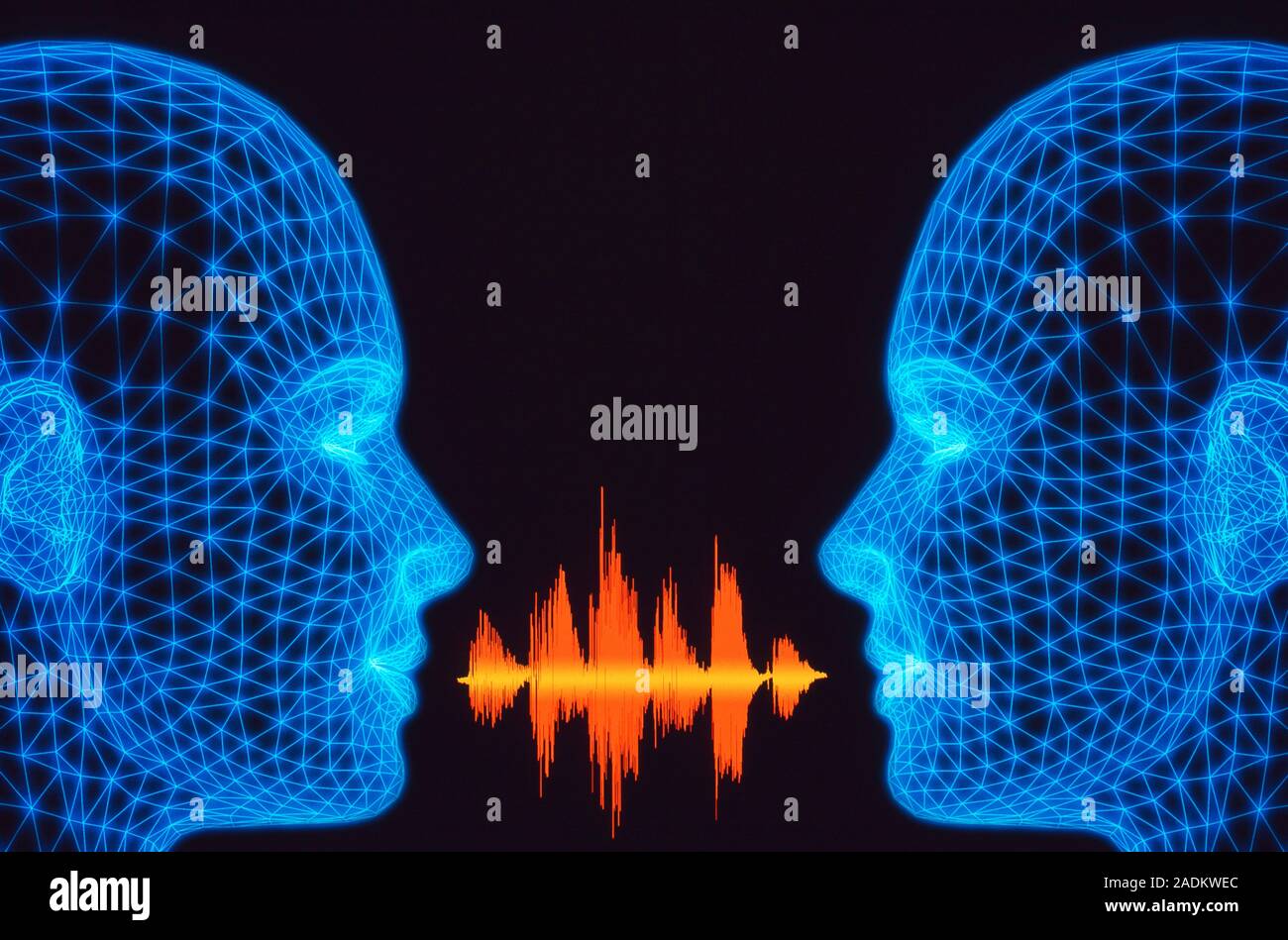 Speech. Conceptual computer artwork representing speech. An electrical ...