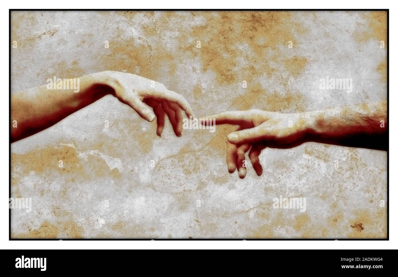 Man and woman touching, pictured in a classical pose Stock Photo - Alamy