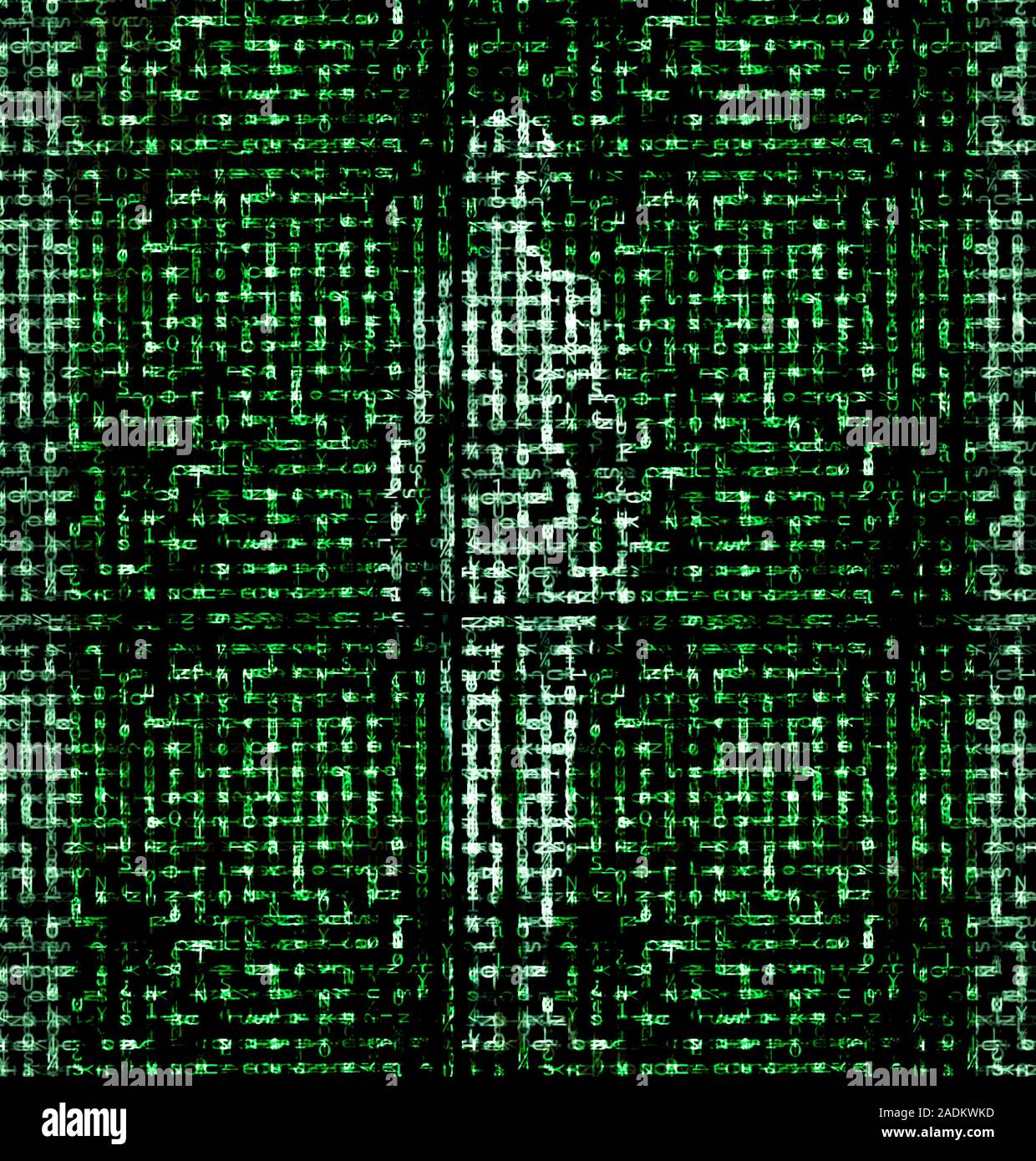 Human body. Abstract computer artwork of a human body formed from ...