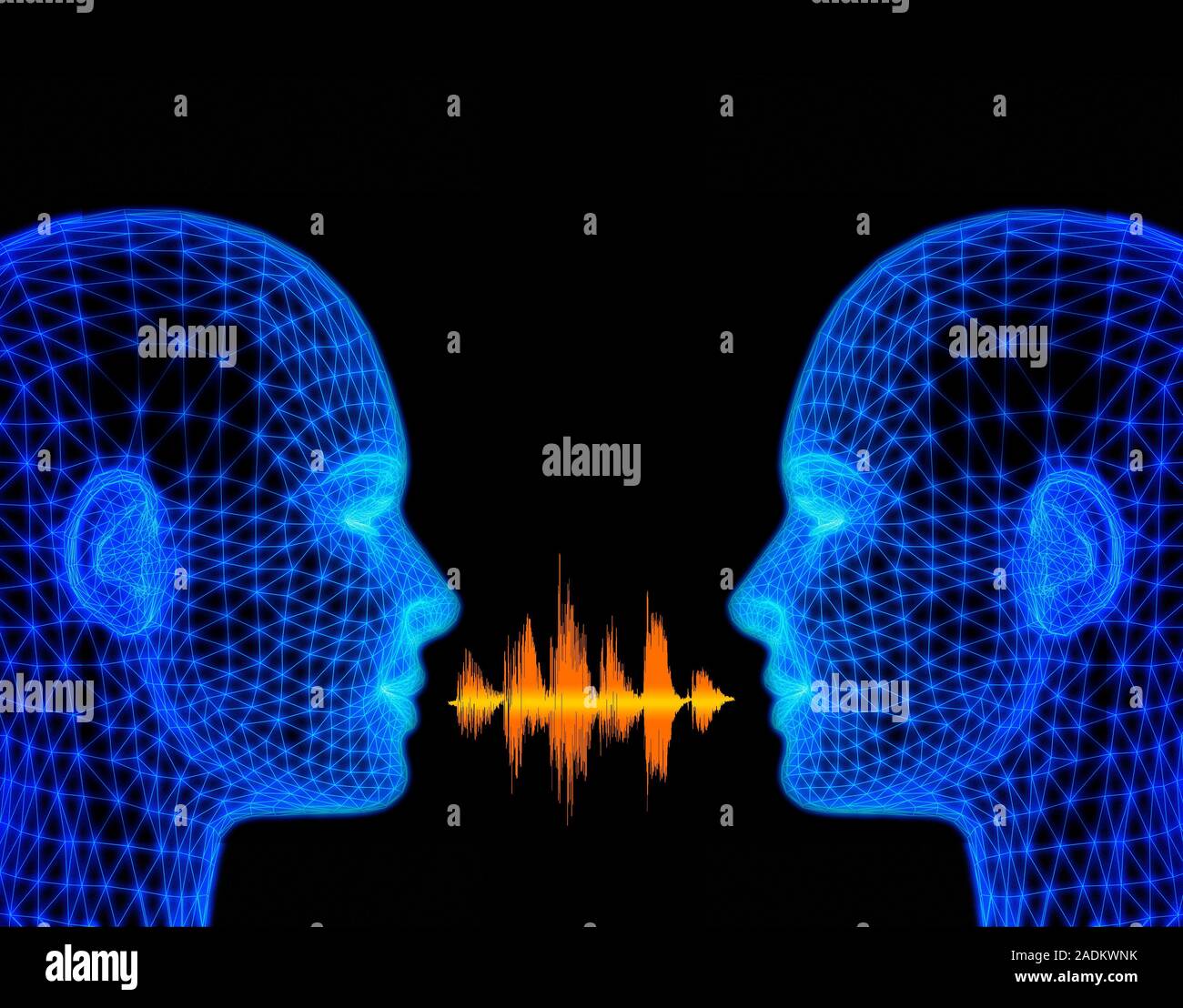 Speech. Conceptual computer artwork representing speech. An electrical ...