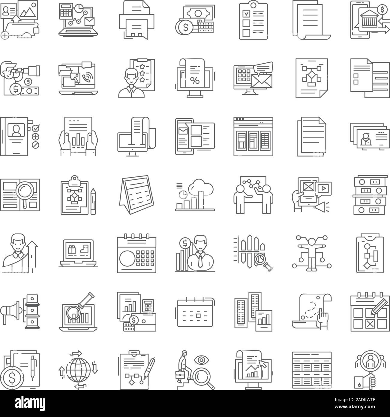 Application linear icons, signs, symbols vector line illustration set ...