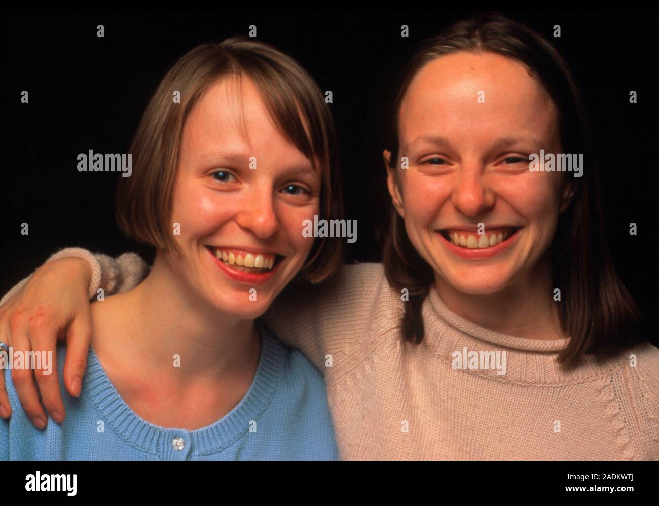 Model released. Identical twins. Identical (monozygotic) twins develop ...