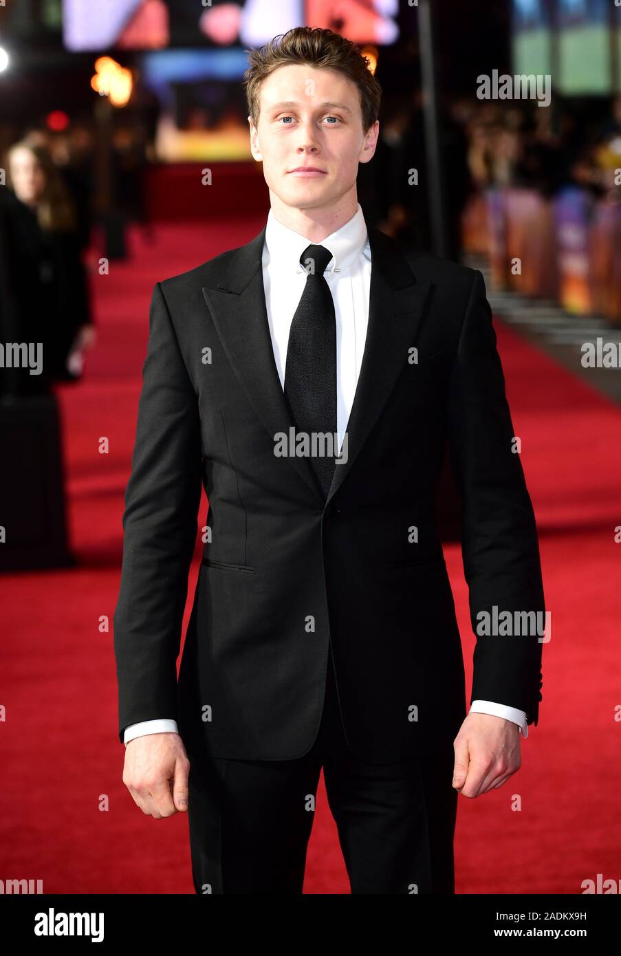 George MacKay attending the 1917 World Premiere at Leicester Square ...