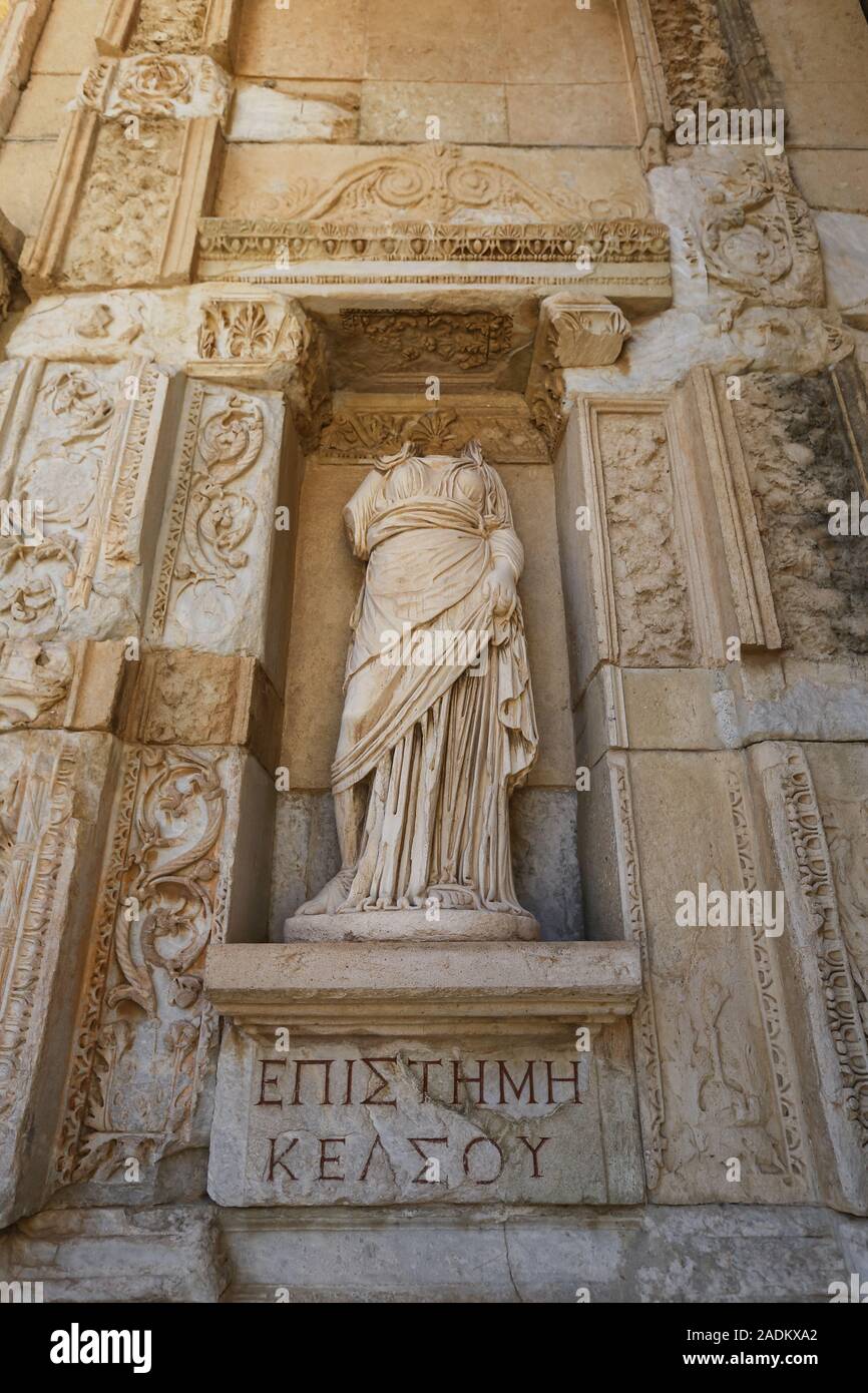 Episteme, knowledge Statue in Ephesus Ancient City, Selcuk Town, Izmir ...