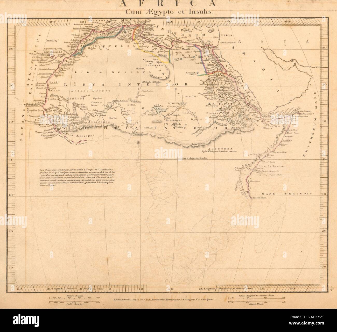 ANCIENT AFRICA cum Aegypto et Insulis. Nigritae Aethiopia. ARROWSMITH ...