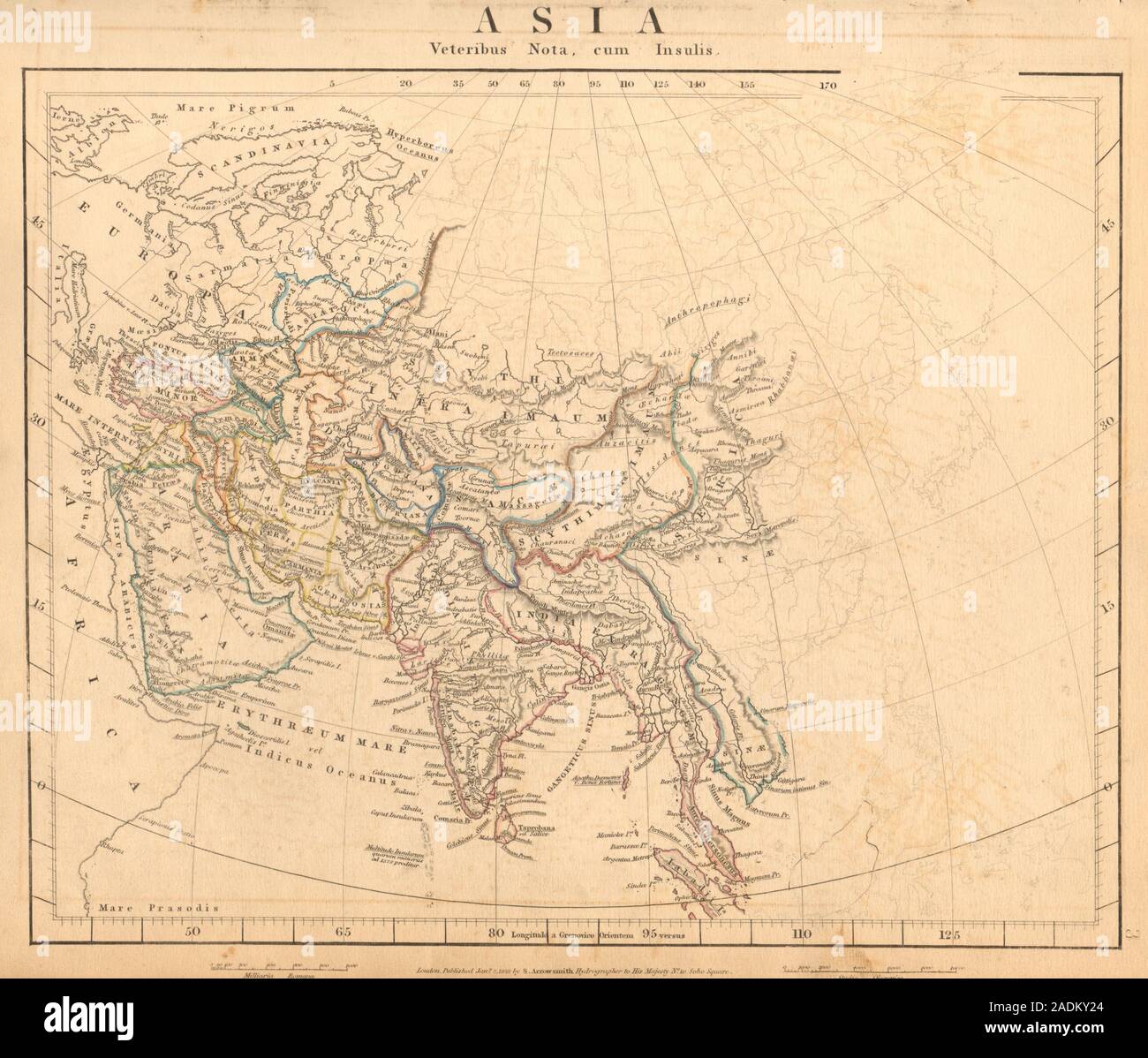 ASIA ANCIENT Middle East India Arabia Scythia Serica Parthia ARROWSMITH ...