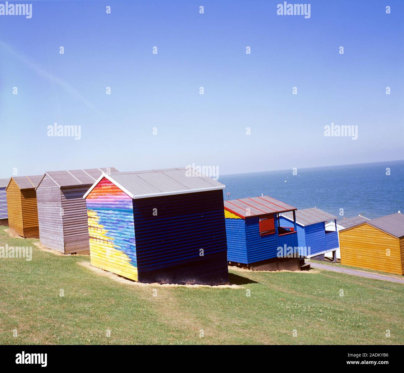 Beach huts. These are used by visitors to change clothes and to store ...
