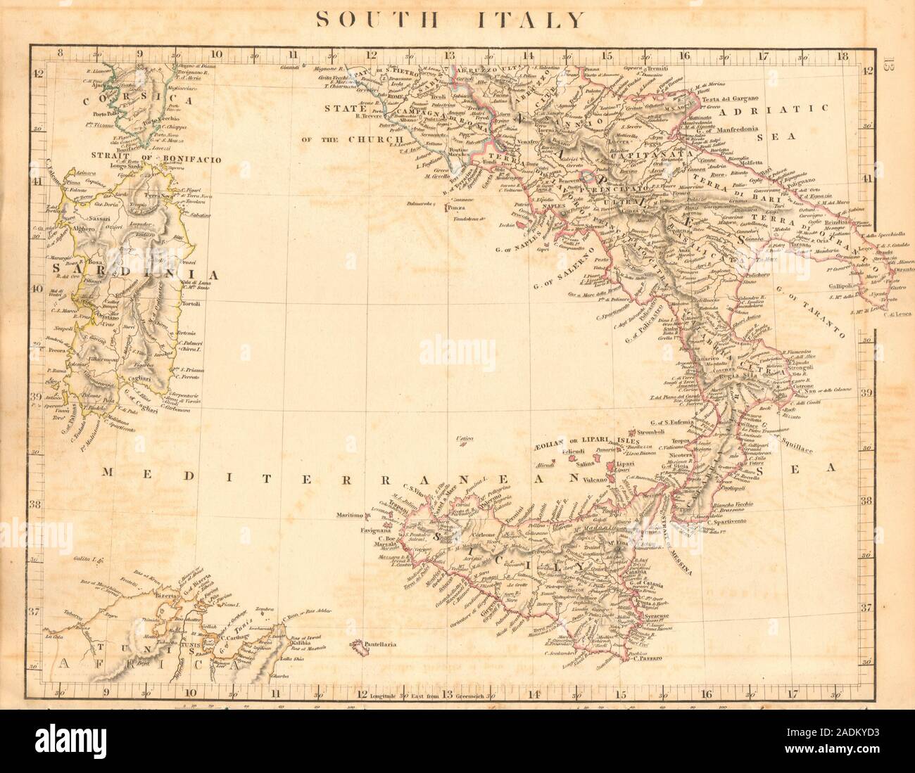 Old map of sardinia hi-res stock photography and images - Alamy