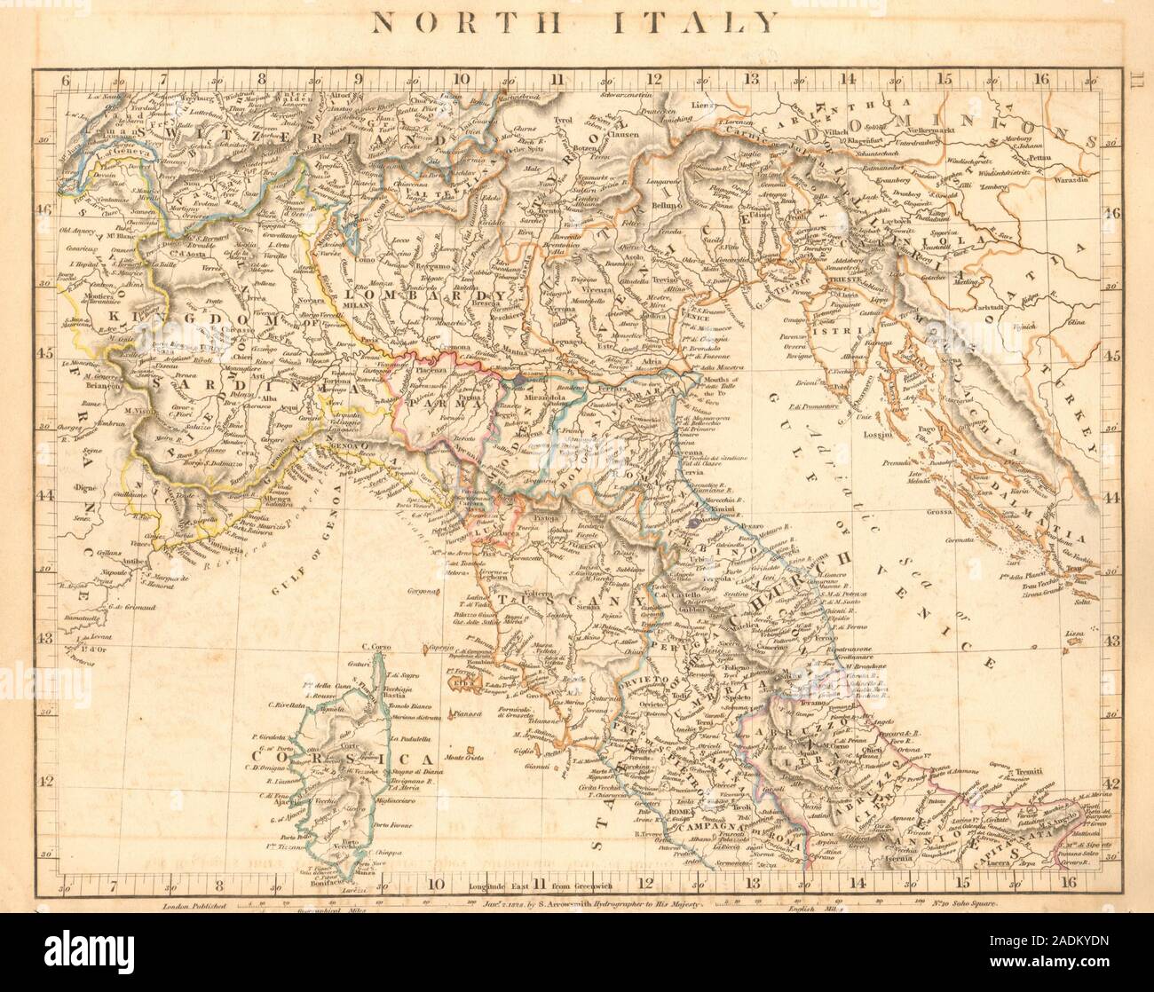 Map of tuscany vintage hi-res stock photography and images - Alamy