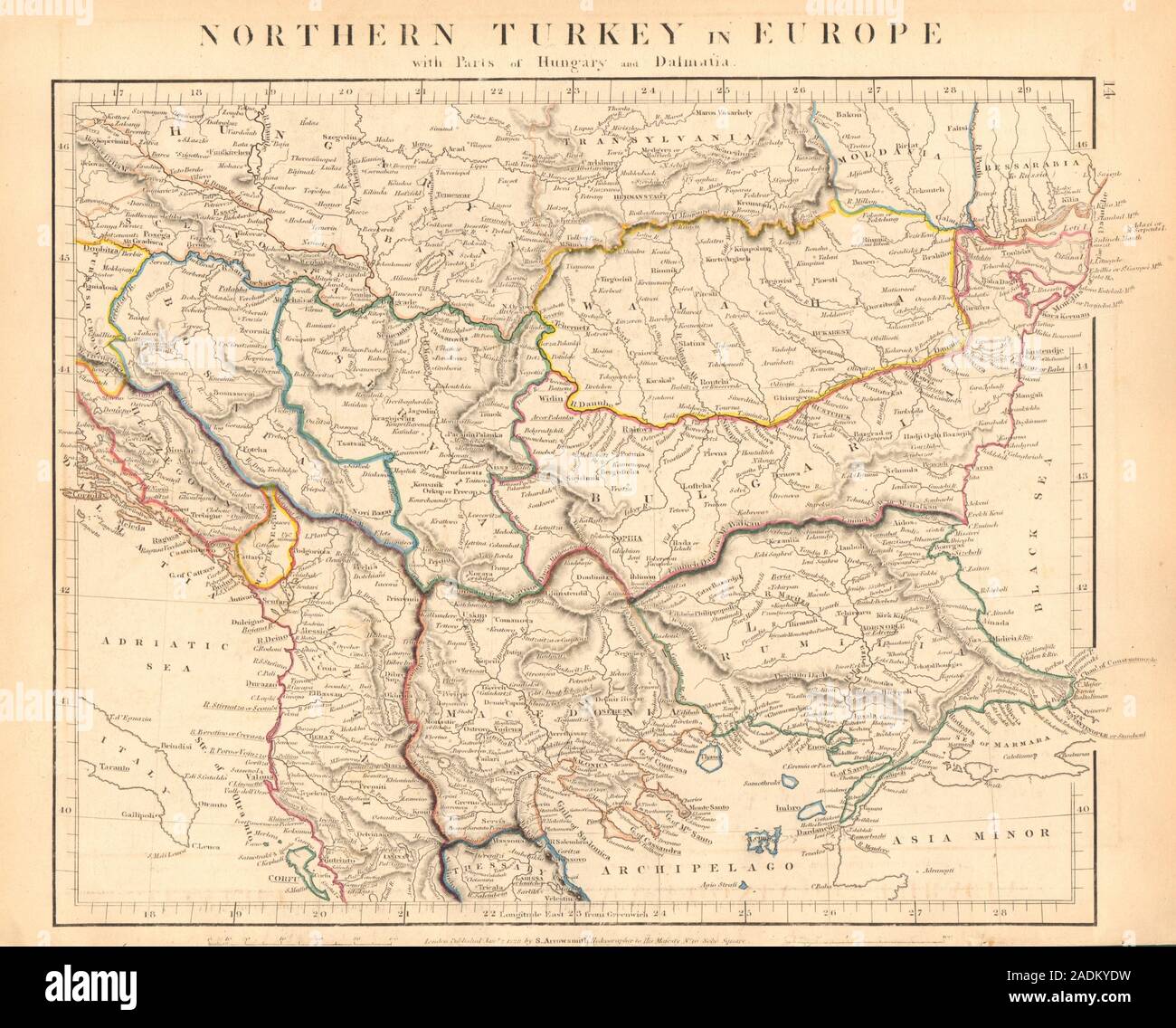 BALKANS. Northern Turkey In Europe. Rumilia Wallachia. ARROWSMITH 1828 ...