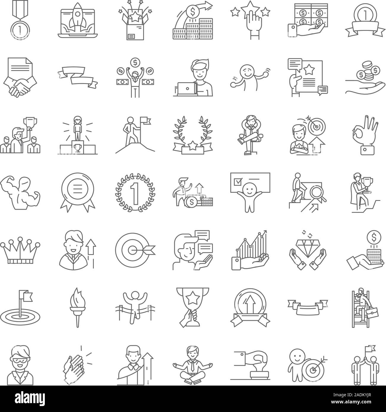 Success linear icons, signs, symbols vector line illustration set Stock Vector Image & Art - Alamy