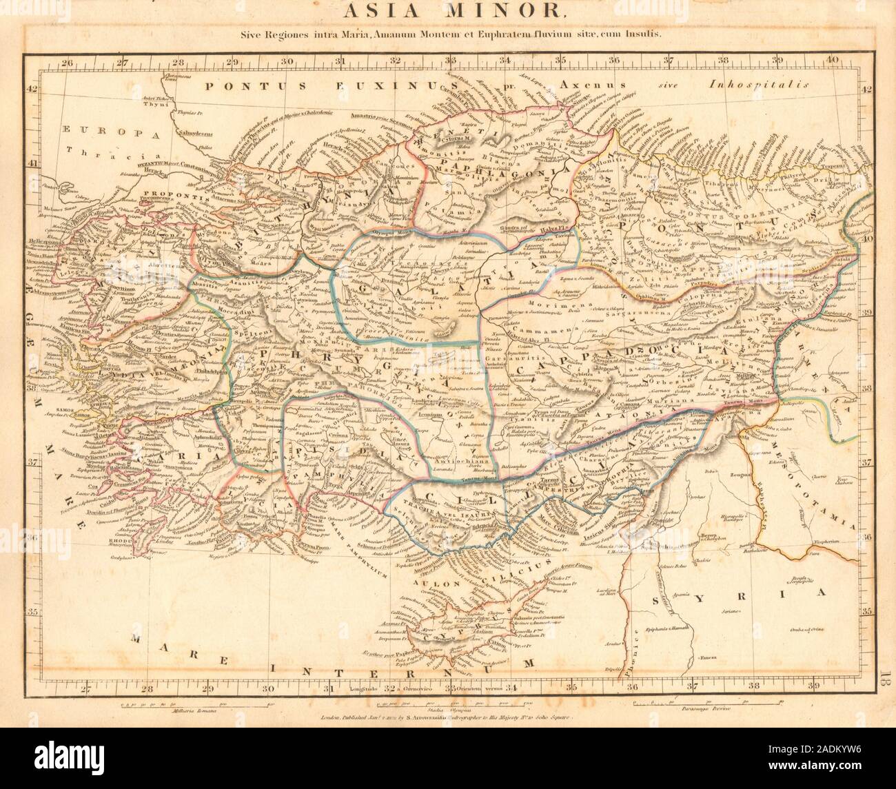 ANCIENT ASIA MINOR. Galatia Cappadocia Phrygia Bithynia. ARROWSMITH ...
