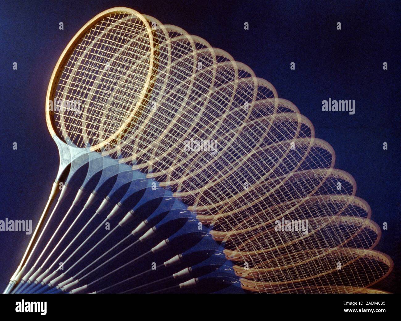 Badminton racket. Multiple exposure image of a badminton racket in ...