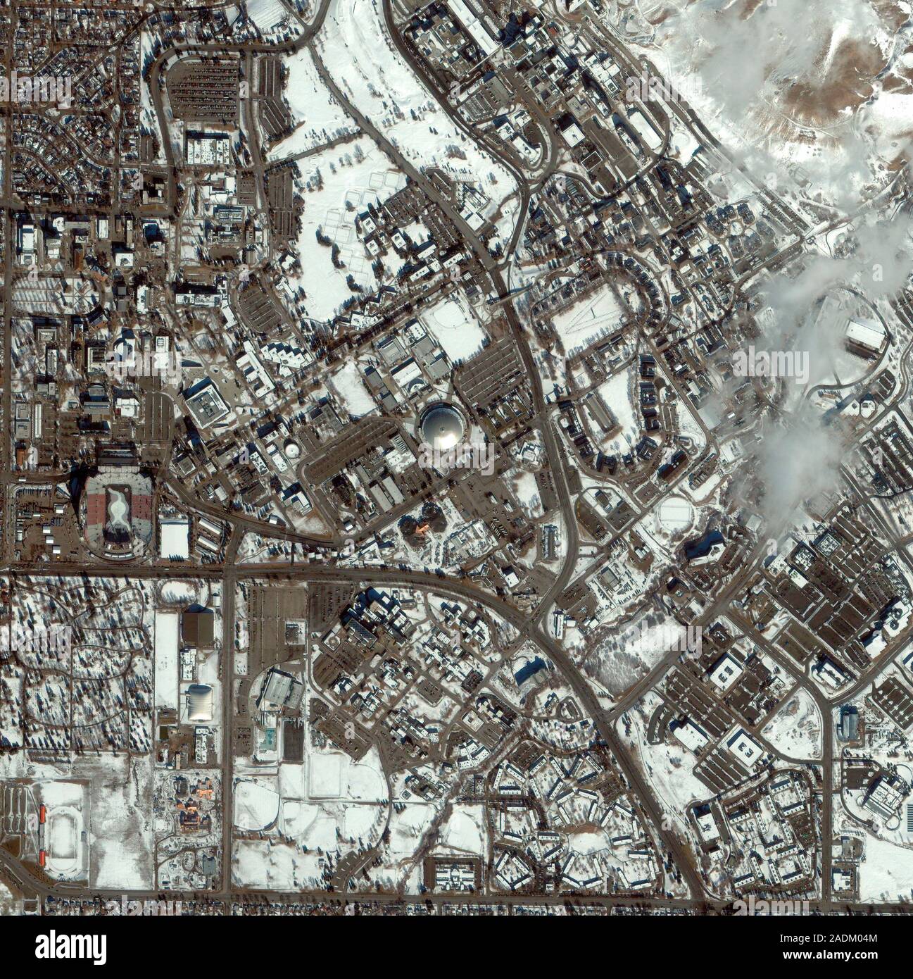 Salt Lake City Winter Olympics, 2002. Satellite image of the Olympic ...