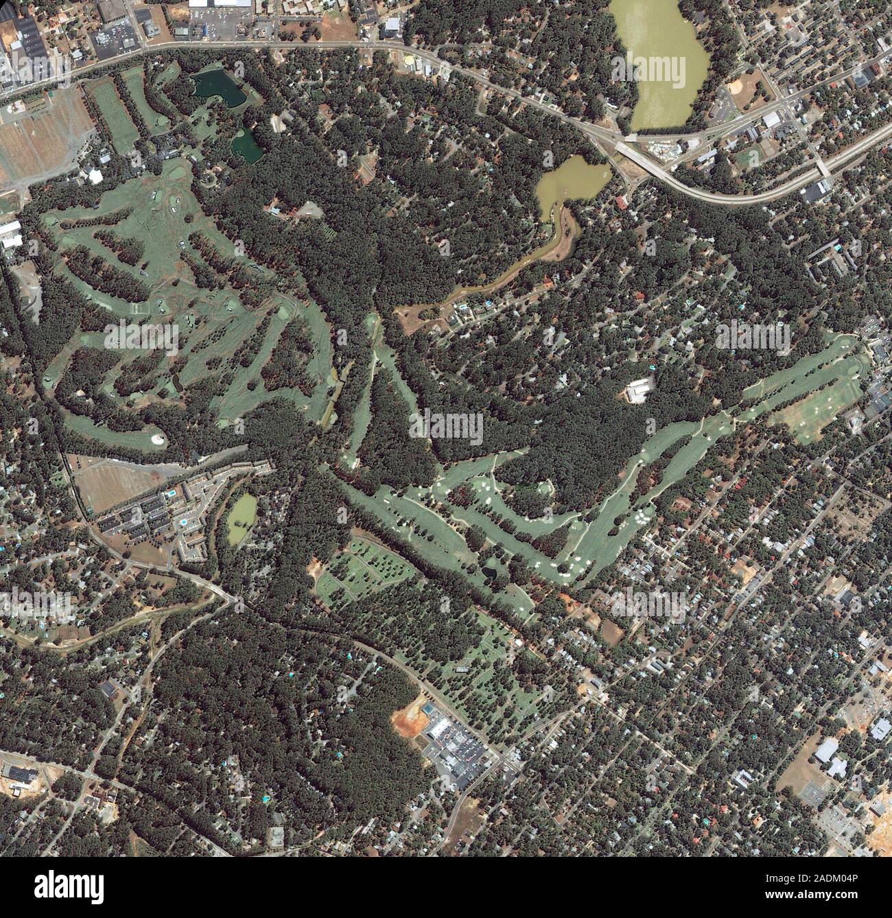 Augusta National golf course. Satellite image of the Augusta National ...