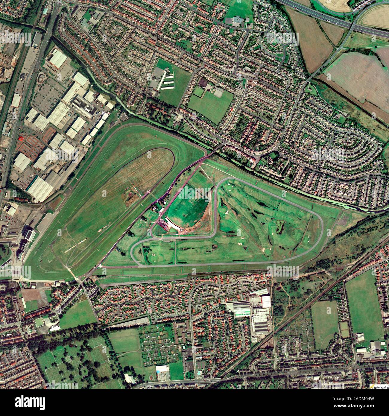 Aintree race track, UK. This track is the home of the Grand National ...