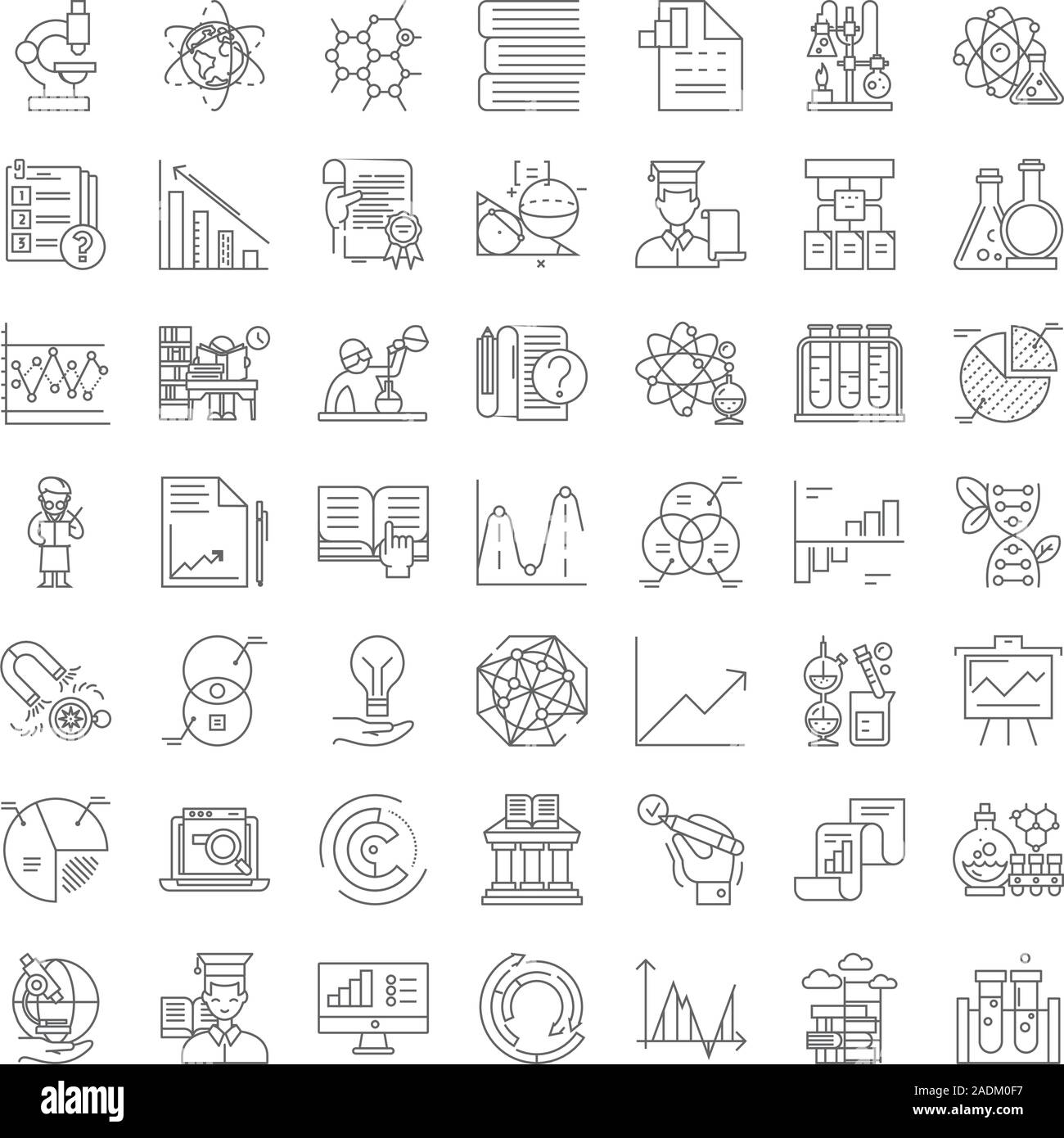 Examination linear icons, signs, symbols vector line illustration set ...