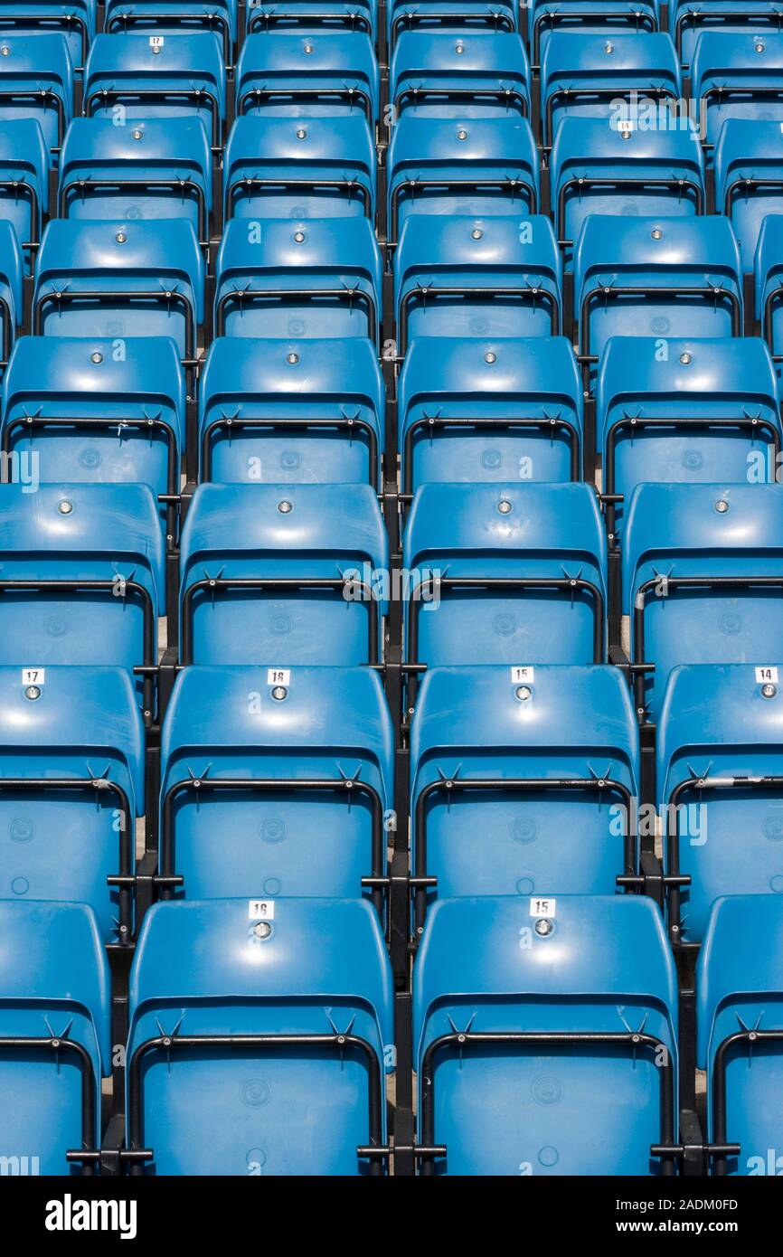 Seats in a sports arena Stock Photo - Alamy