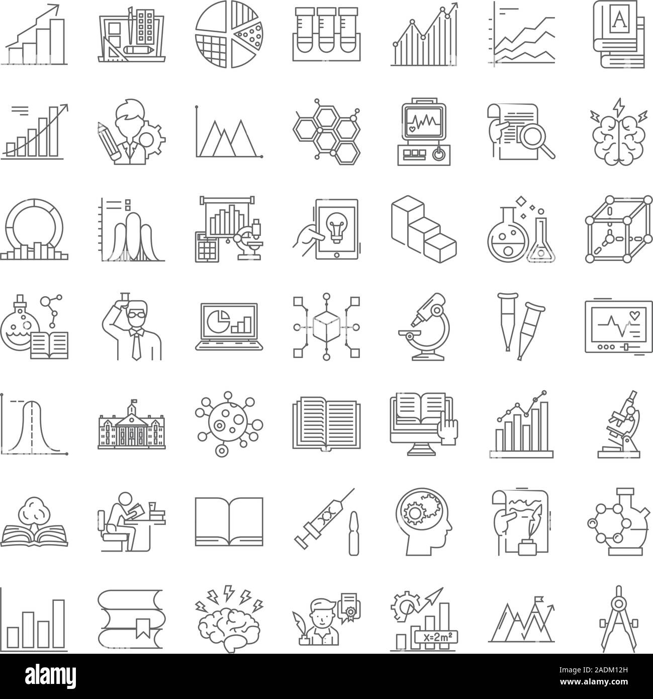 Survey linear icons, signs, symbols vector line illustration set Stock ...