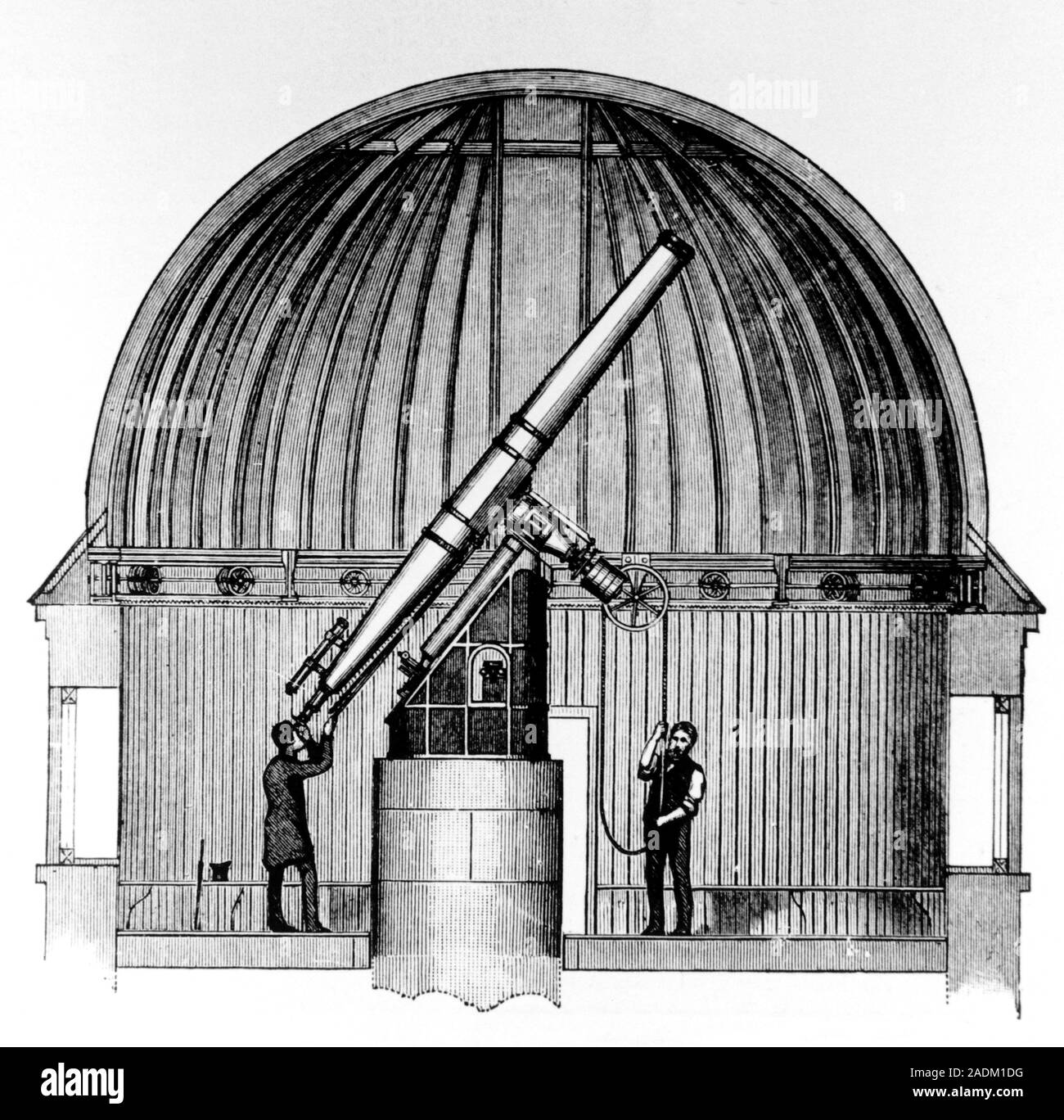 South refractor. Historical artwork of the South refractor housed in ...