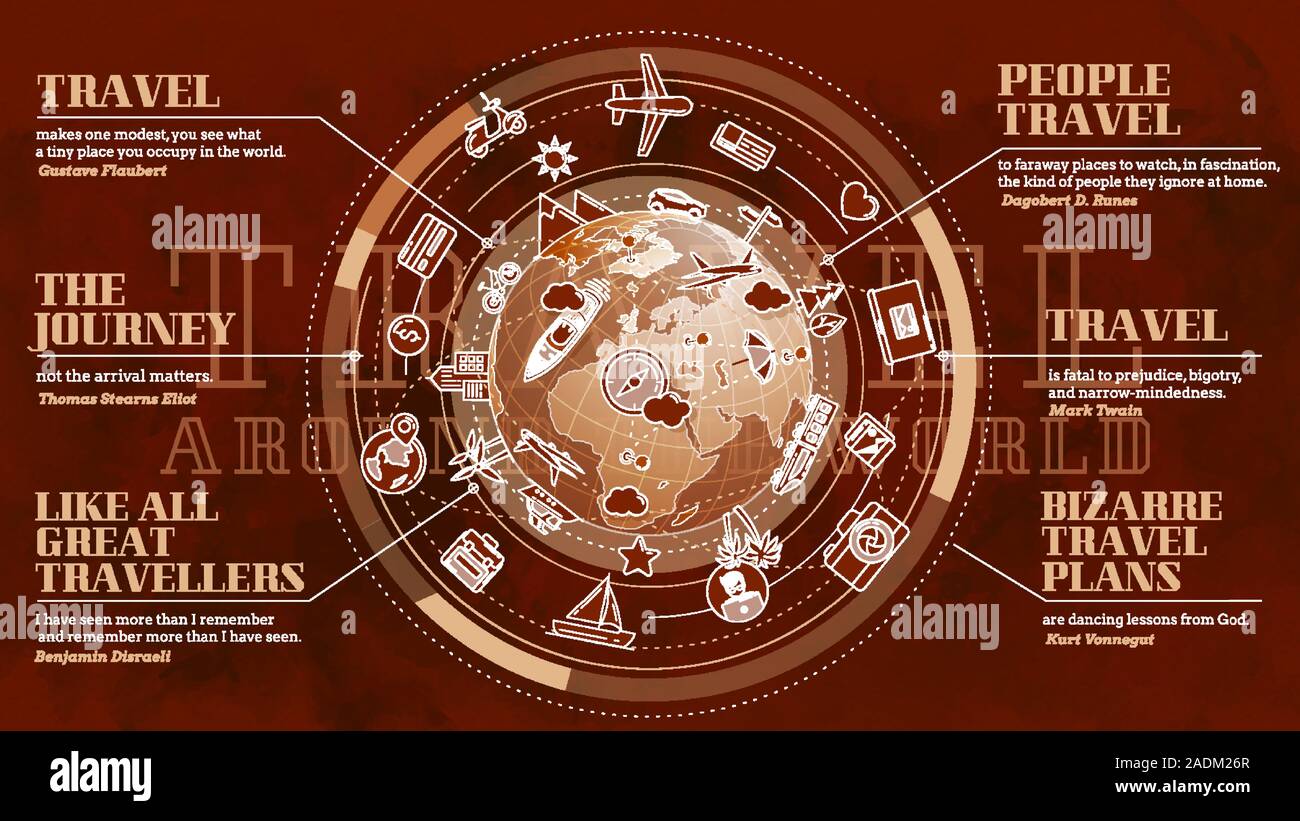 Traveler world map on Stock Vector Images - Alamy