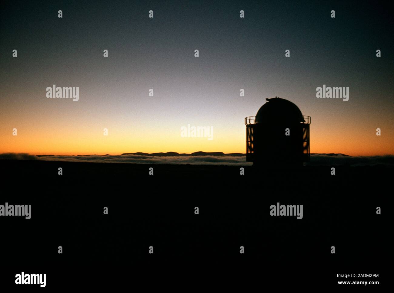 South African Astronomical Observatory (SAAO) telescope dome at dawn ...