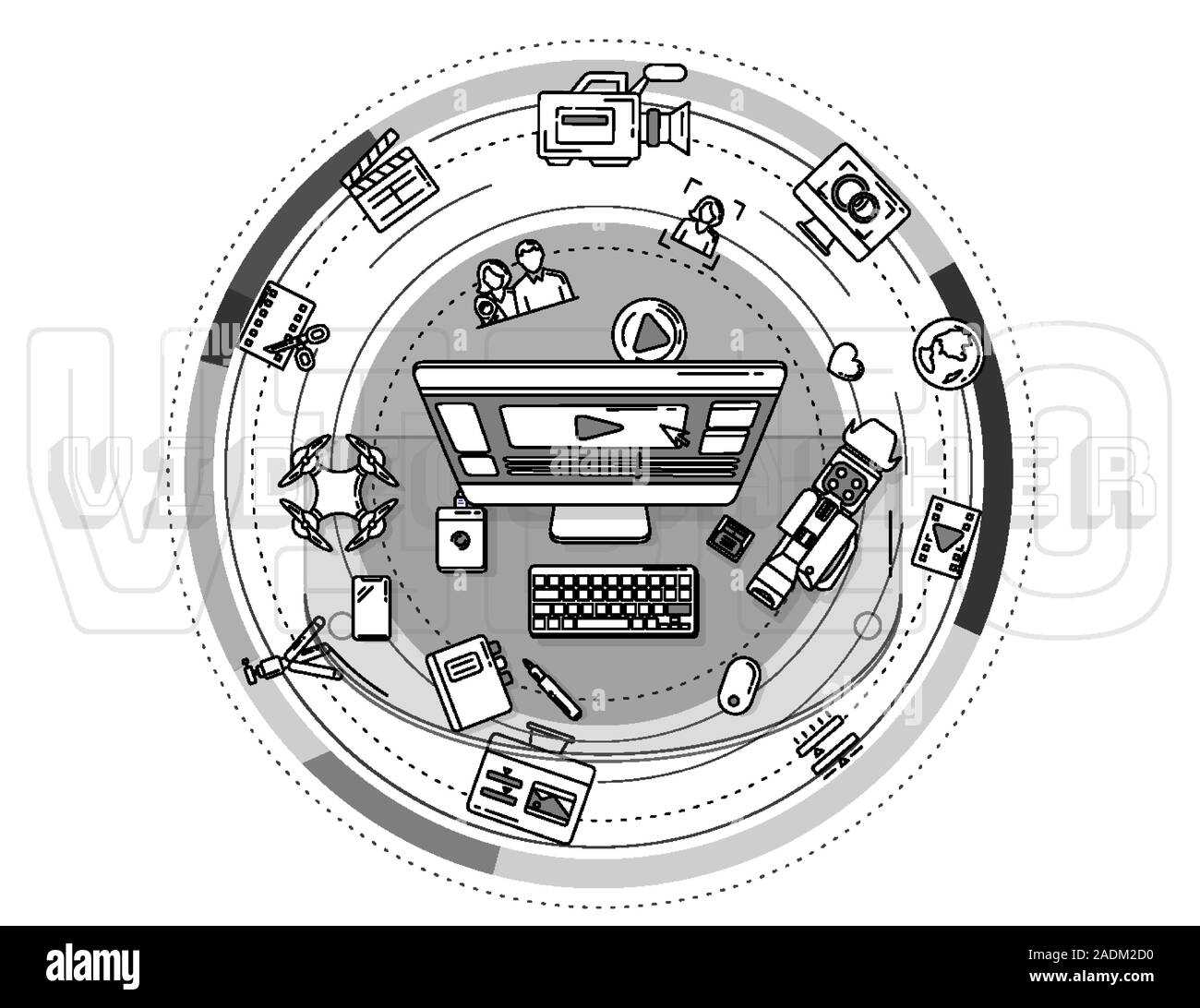 Filming project Stock Vector Images - Alamy