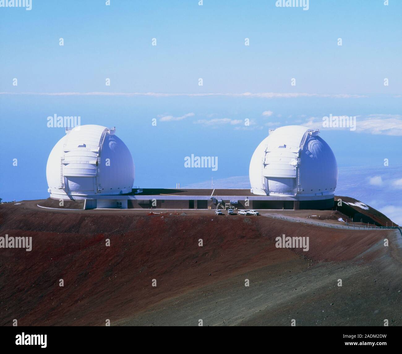 Keck observatories. Telescope domes of the Keck I (at left) and Keck II ... Keck observatories. Telescope domes of the Keck I (at left) and Keck II ...