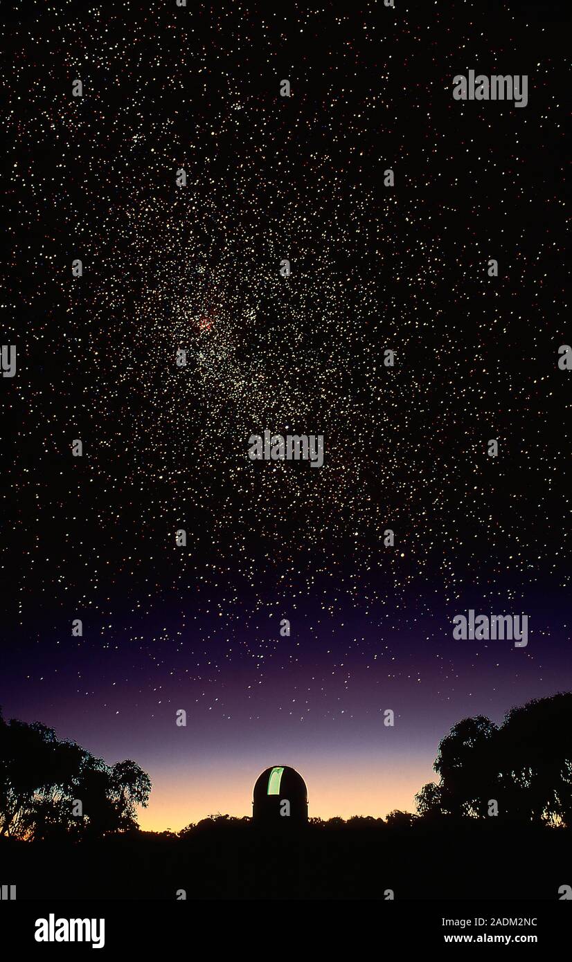 Anglo-Australian Telescope. Composite image of a starfield showing the ...