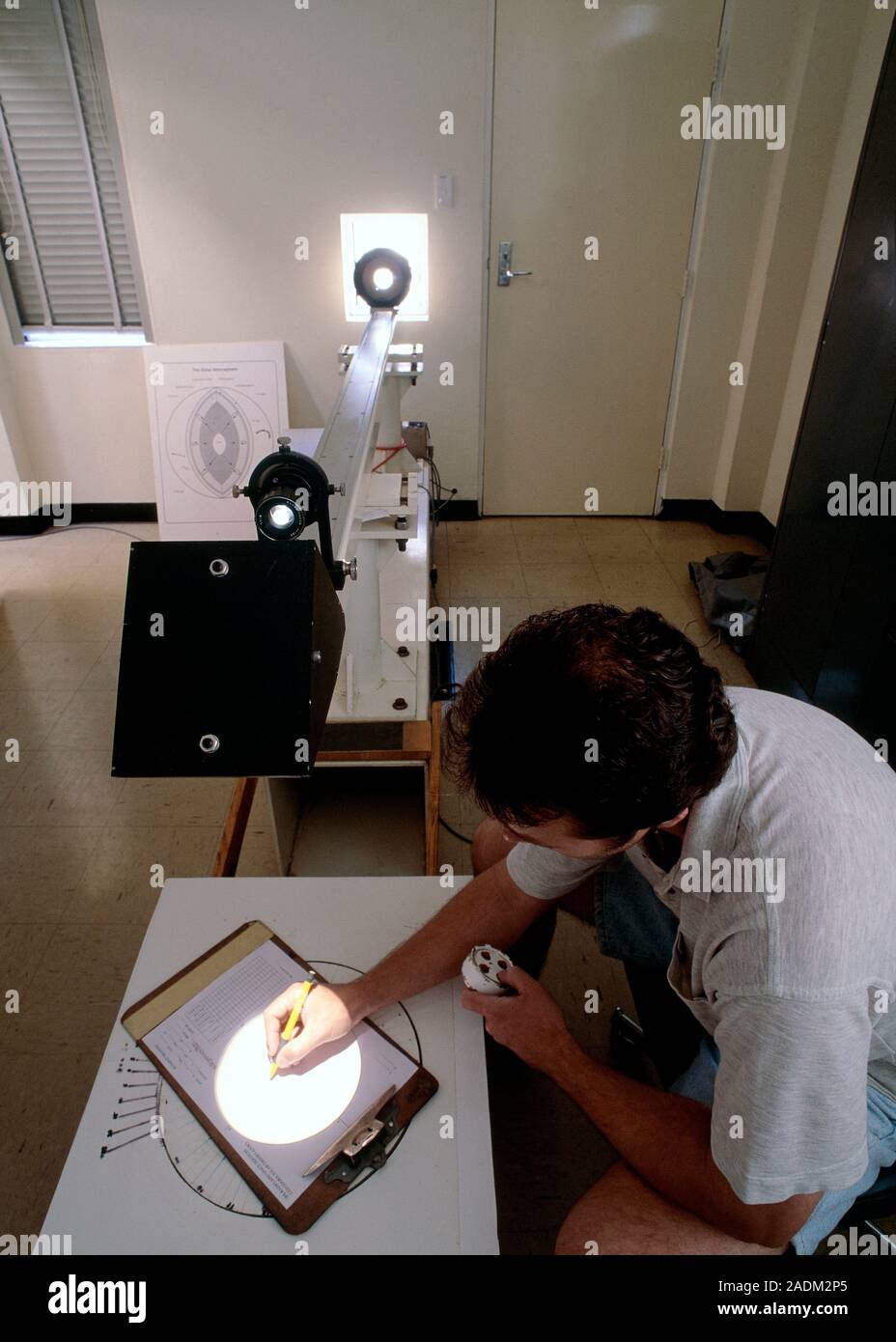 Culgoora Solar Observatory. Astronomer at work measuring sunspots ...