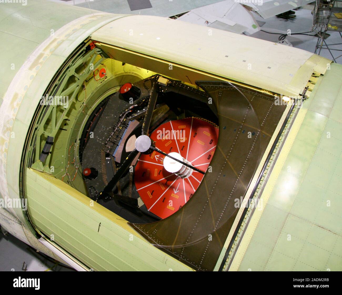 SOFIA (stratospheric observatory for infrared astronomy) telescope, embedded into the body of a ...