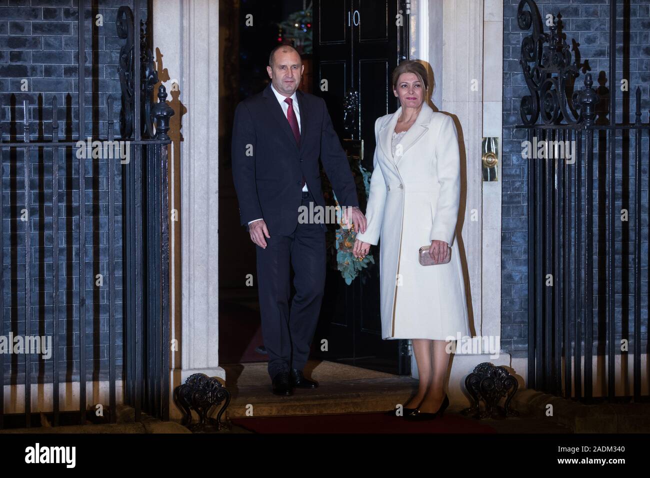 London, UK. 3 December, 2019. Rumen Radev, President of Bulgaria ...
