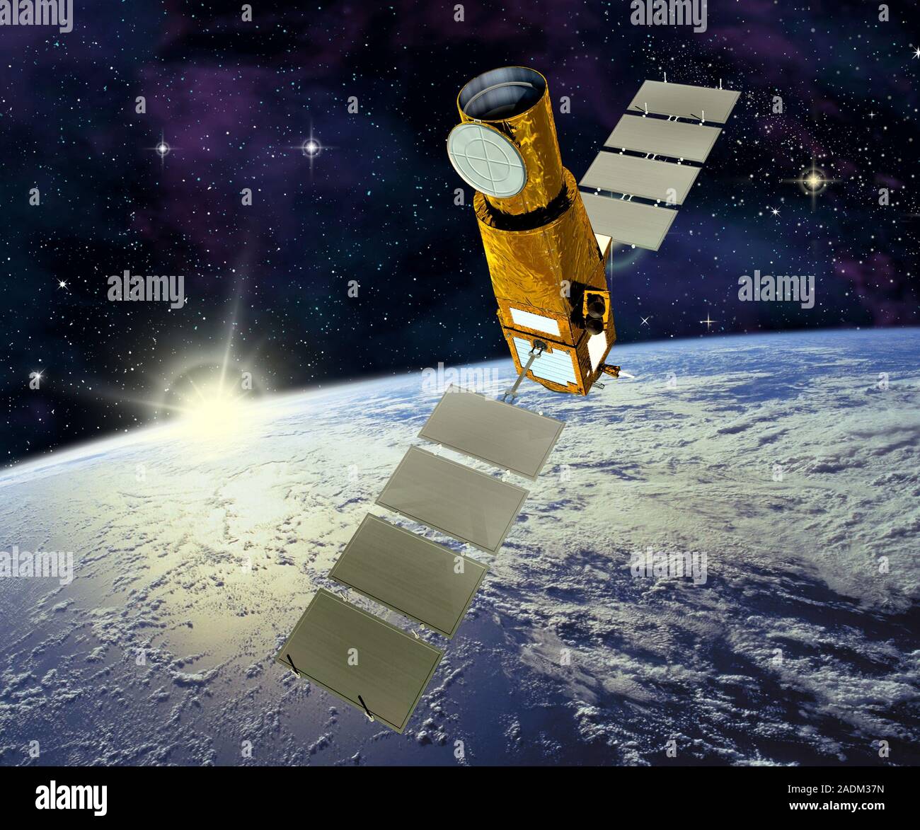 CoRoT satellite. Computer artwork of the CoRoT (Convection, Rotation ...