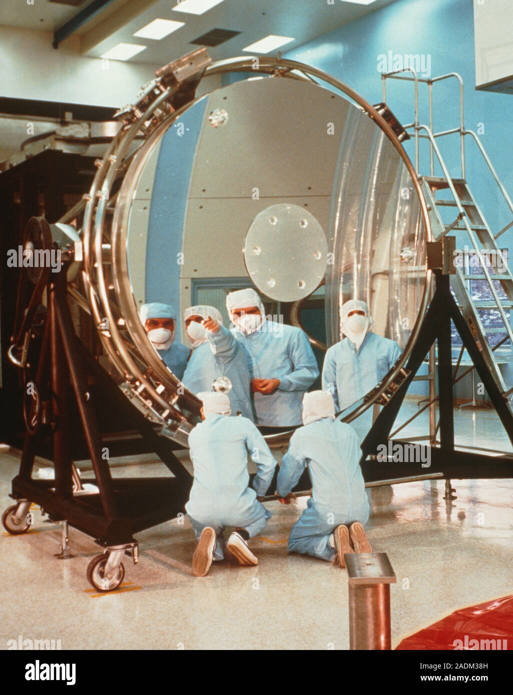 The 2.4-metre Hubble Space Telescope (HST) primary mirror nears ...