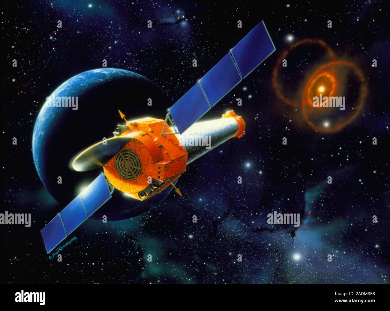 Chandra X-ray Observatory. Artwork of the Chandra X-ray Observatory ...