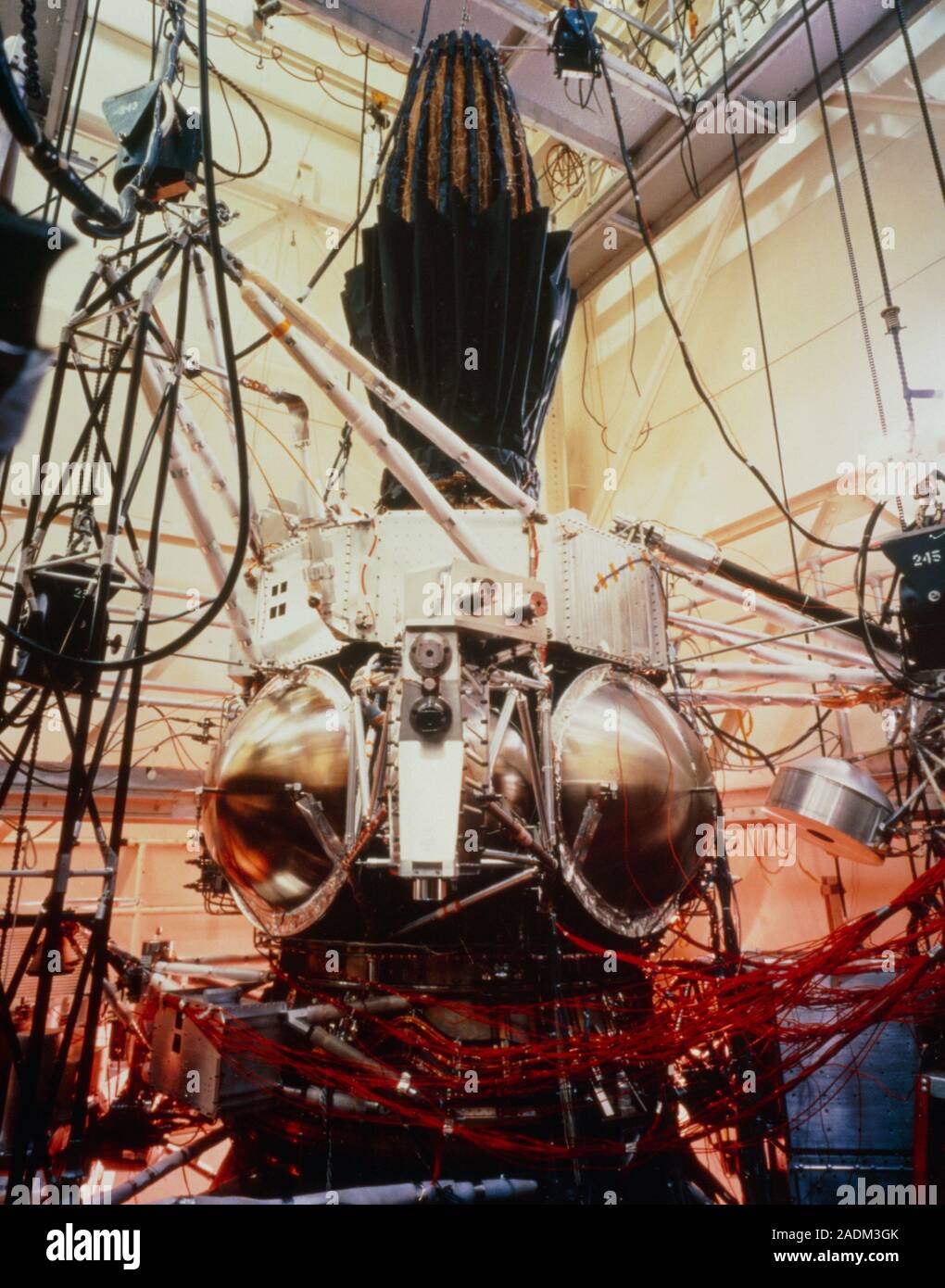 Development test model of the Galileo spacecraft seen here in its ...