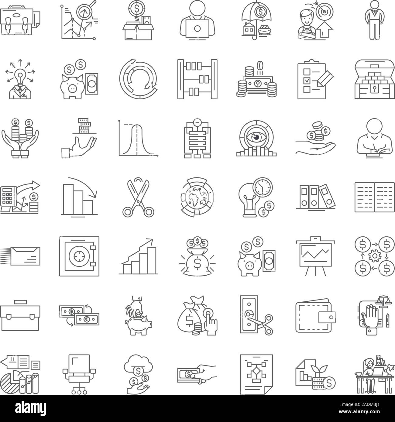 Richness linear icons, signs, symbols vector line illustration set ...