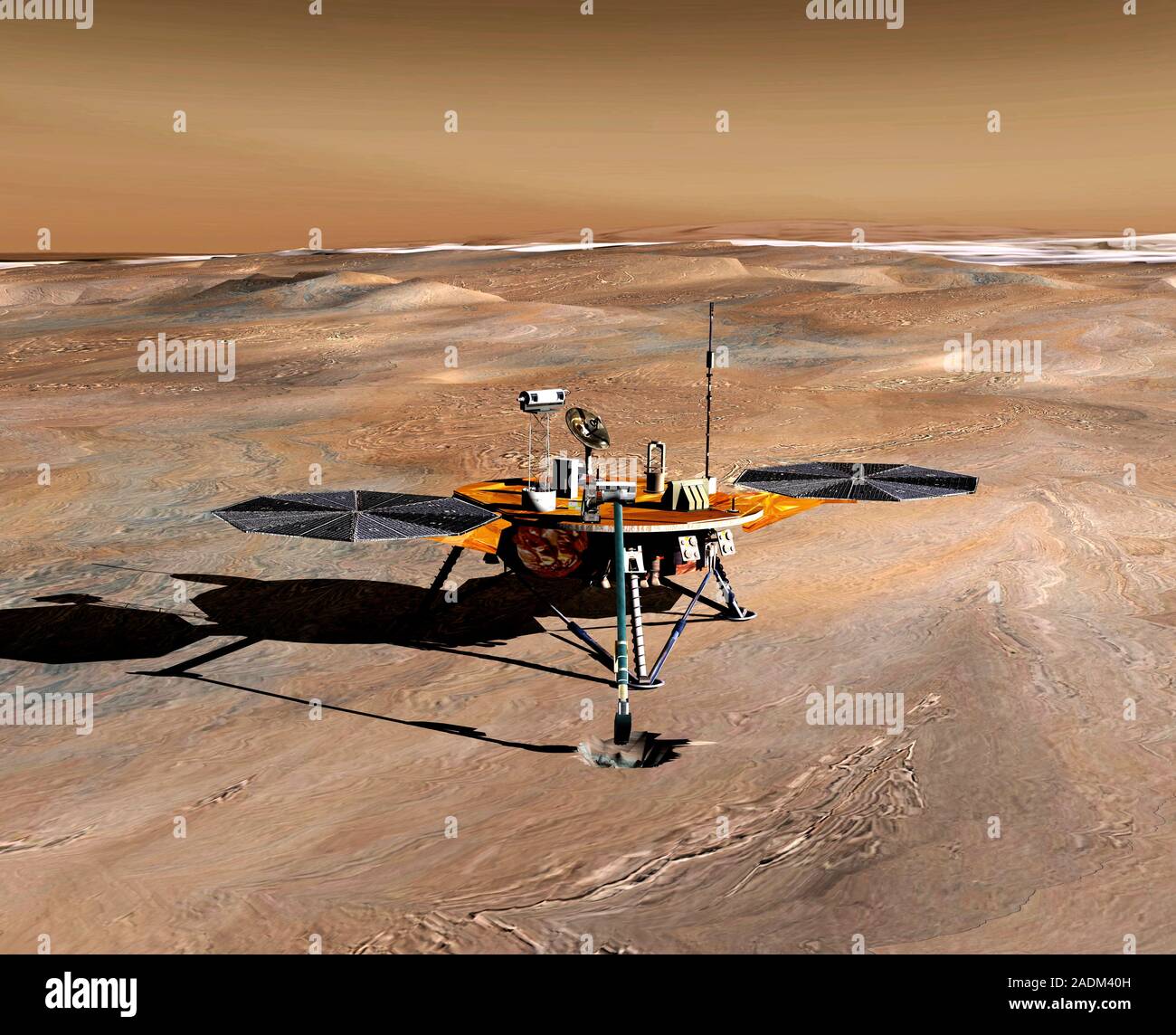 Planned Phoenix Mars lander. Computer artwork of the lander for NASA's ...