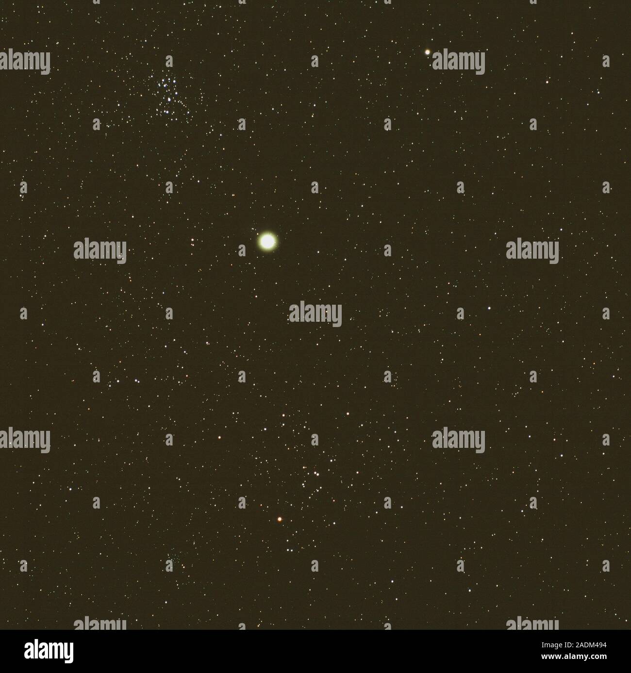 Jupiter-Saturn conjunction in the constellation of Taurus, optical ...