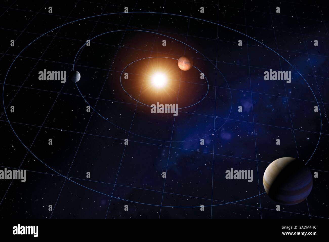 Orbit of Ceres. Computer artwork showing the orbit of the dwarf planet ...