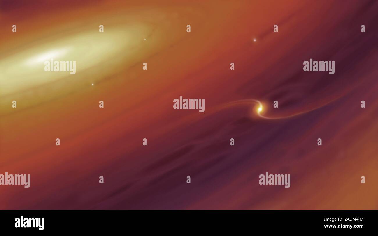 Planetary formation. Artwork of protoplanets being formed by the ...