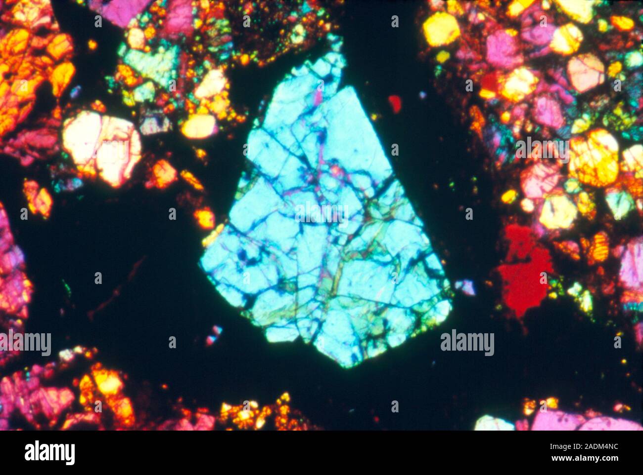 Polarised Light Micrograph Of A Meteorite Of The Unequilibrated Ordinary Chondrite Type Stock