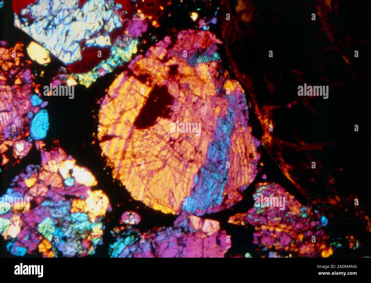 Polarised Light Micrograph Of Krymka Meteorite Meteorites Are Thought To Be Broken Fragments