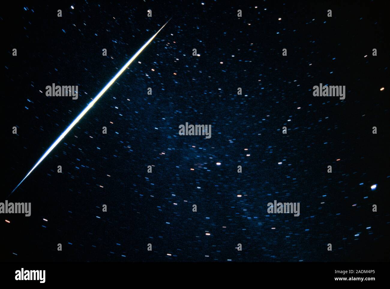 Image of a meteor track in the constellation of Cygnus. Meteor tracks ...