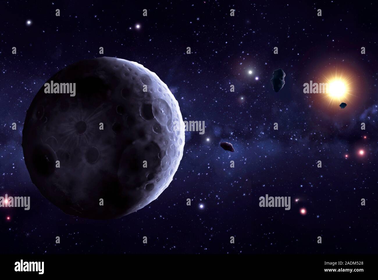 Ceres. Artwork of the asteroid Ceres, the largest of the asteroids in ...