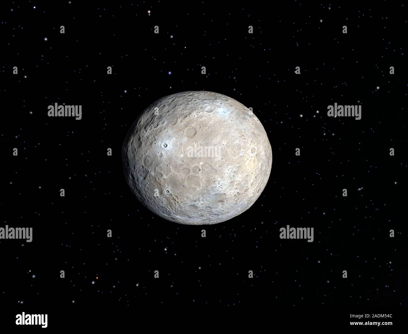 Ceres. Computer artwork based on Hubble Space Telescope (HST) images of ...