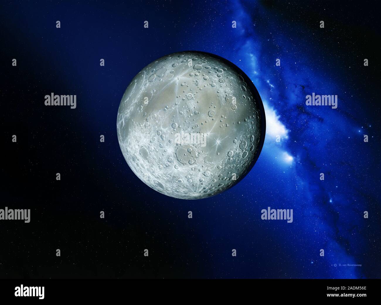 Mercury. Artwork of the planet Mercury seen from space. Mercury is the ...