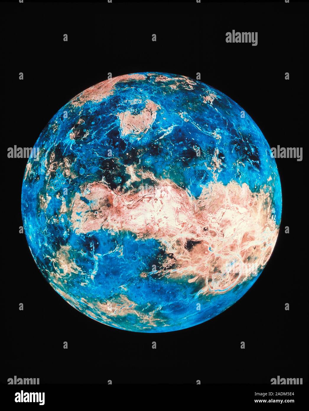 Venus. Coloured radar map of the eastern hemisphere of Venus. The map ... Venus. Coloured radar map of the eastern hemisphere of Venus. The map ...