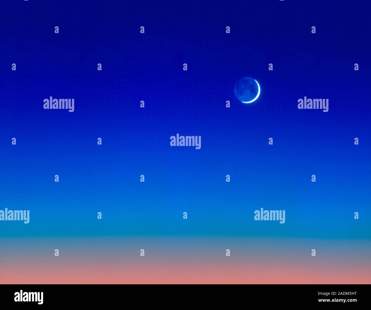 Illustration of Earthshine on the Moon's surface. This phenomenon, also ...